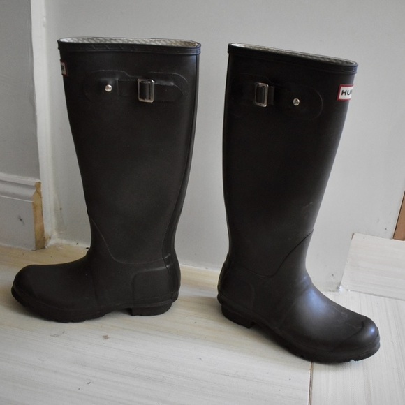 Hunter | Shoes | Hunter Grey Original Tall Rain Boots | Poshmark